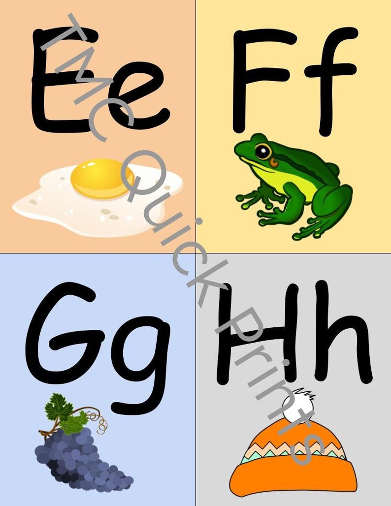 Full-color ABC Flashcards: Printable Alphabet for Preschool (digital ...