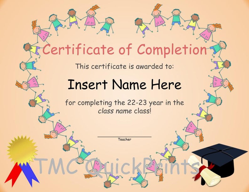 Graduation Certificate for Pre-k & Kindergarten | Downloadable Template ...