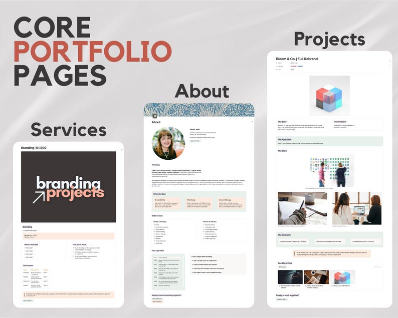 Notion Portfolio Template for Freelancers, Designers (digital Download ...
