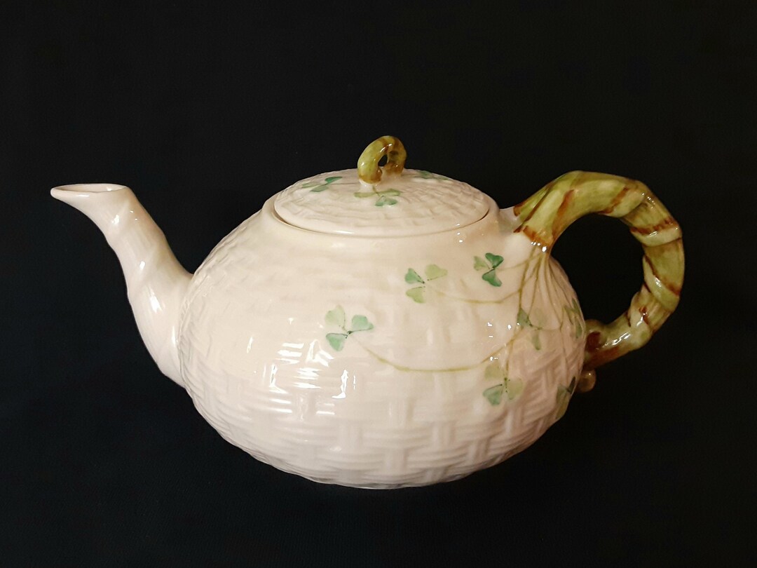 Belleek Teapot Green Stamp 1955-65 - Etsy