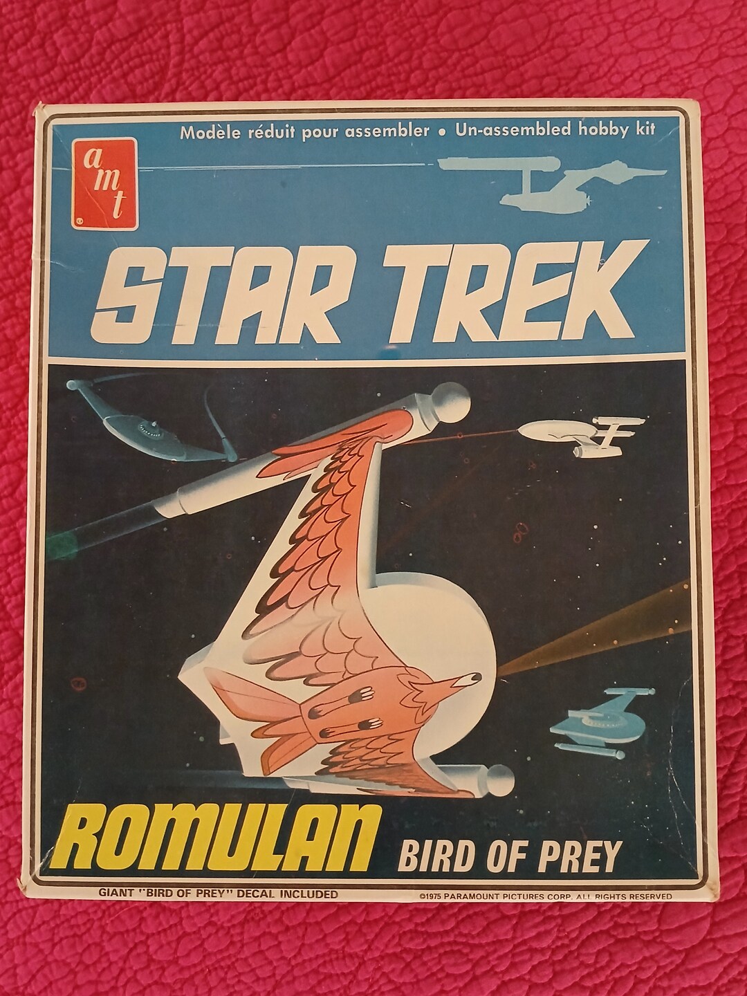 1975 Star Trek Romulan Bird of Prey (maker Amt) Model Kit Near Mint ...