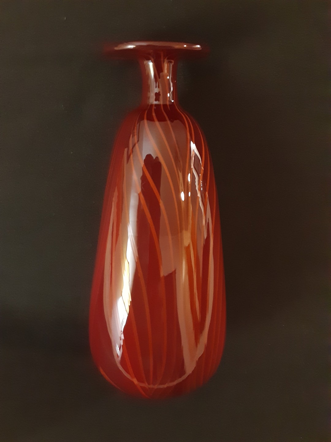 Robert Burch Art Glass Vase Vintage 1977 Signed - Etsy