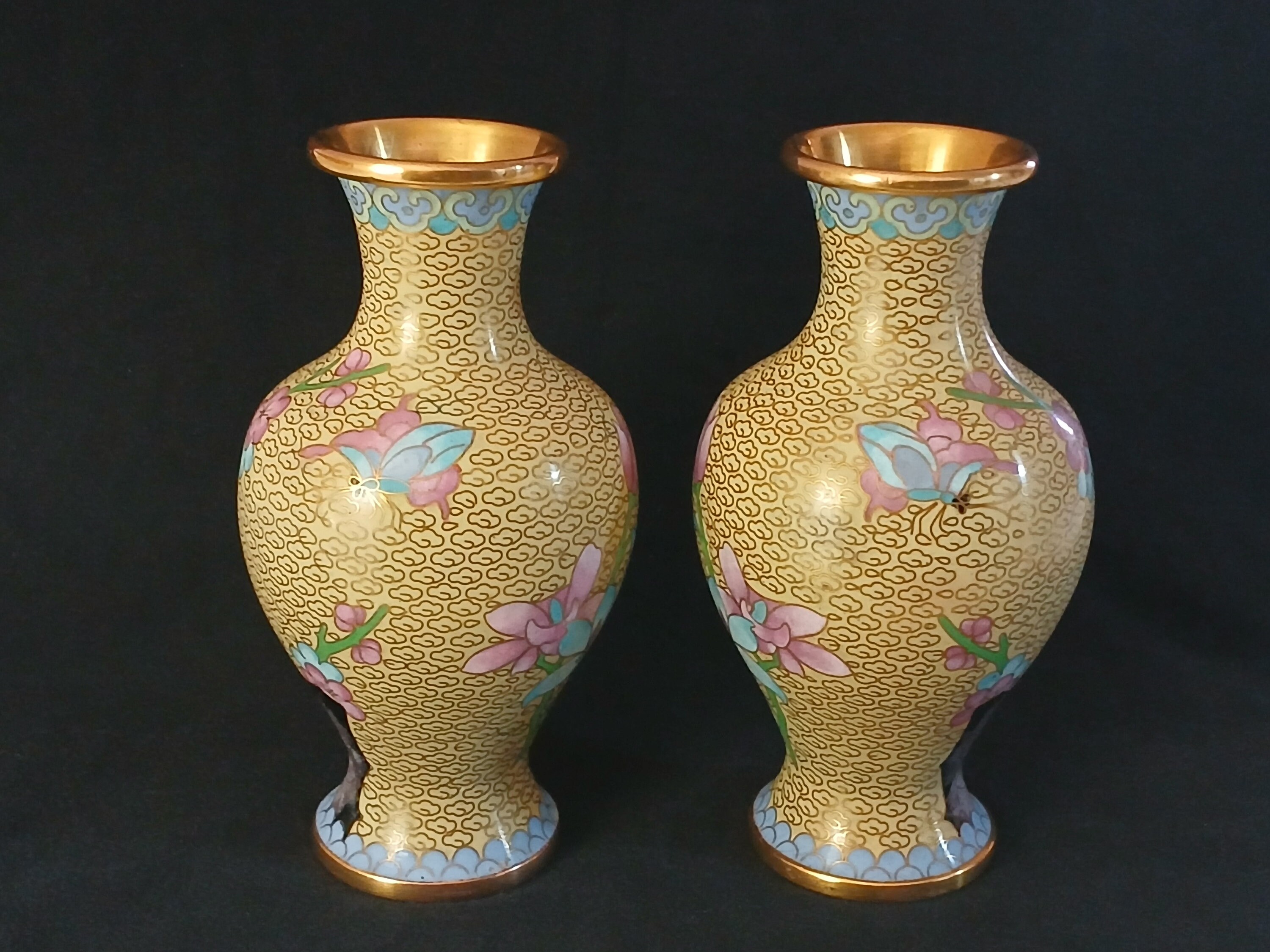 Jingfa Cloisonne Vases(set of 2) LH & RH Pair - Etsy