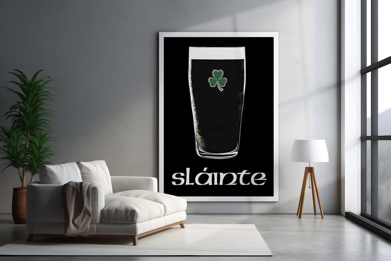 Slainte Wall Art, Printable Irish Wall Art, Retro Fun Irish Drinking ...