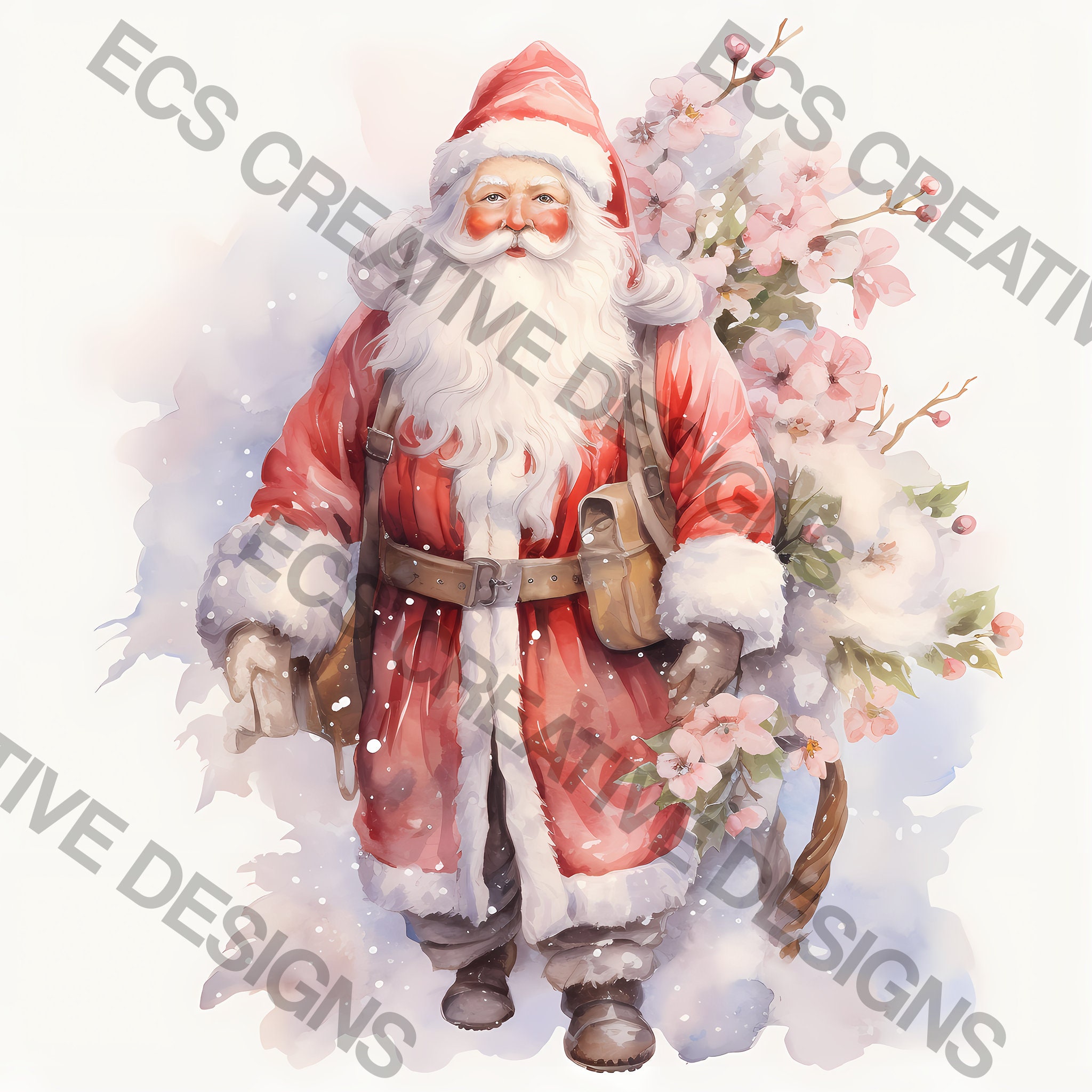 Santa Claus Clipart Bundle, Digital Download for Commercial Use ...