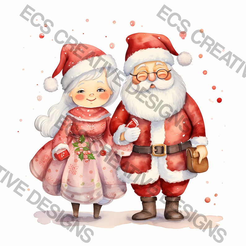 Santa Claus Clipart Bundle, Digital Download for Commercial Use ...