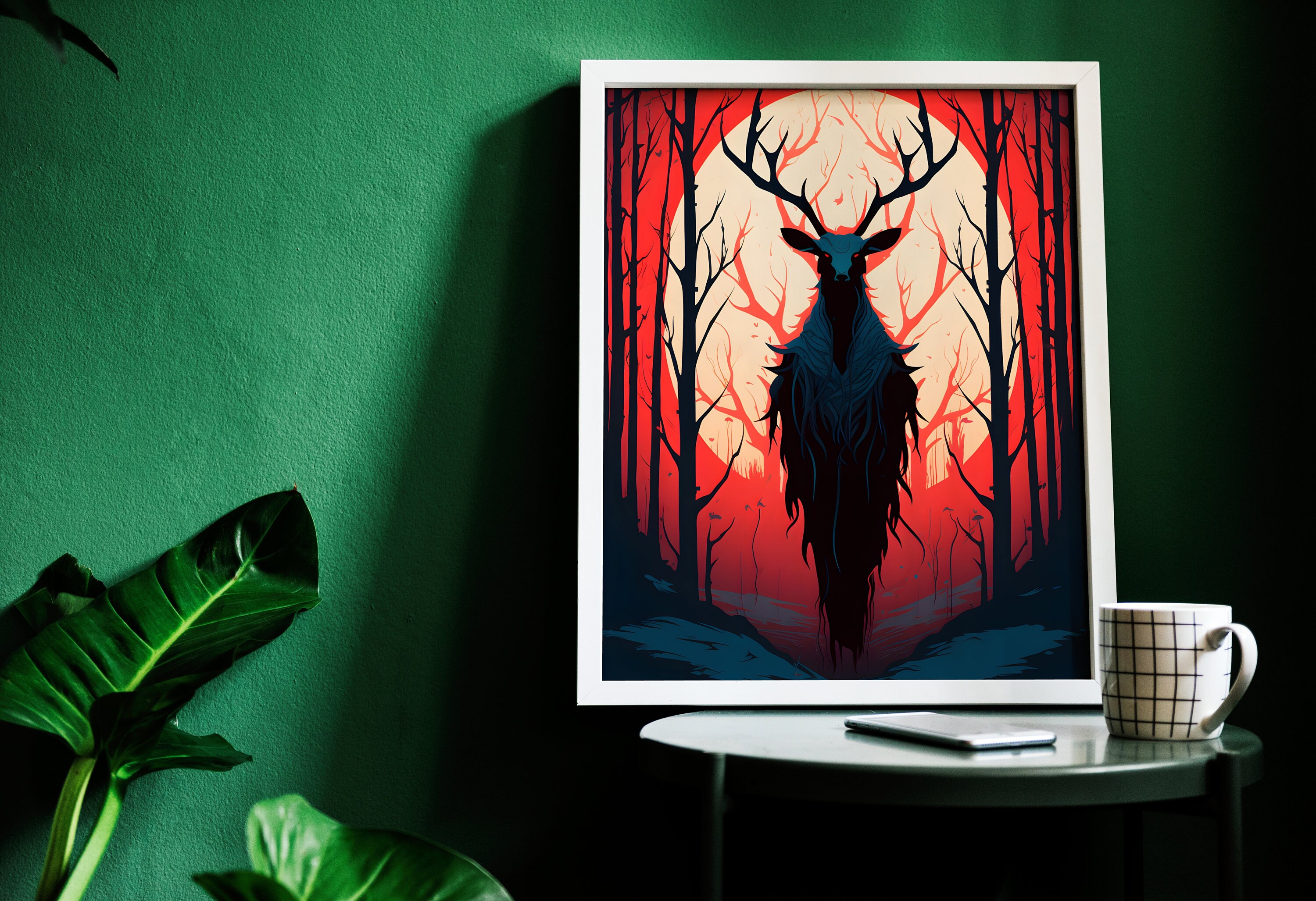 Wendigo Blood Moon, Printable Halloween Wall Art, Downloadable Print ...