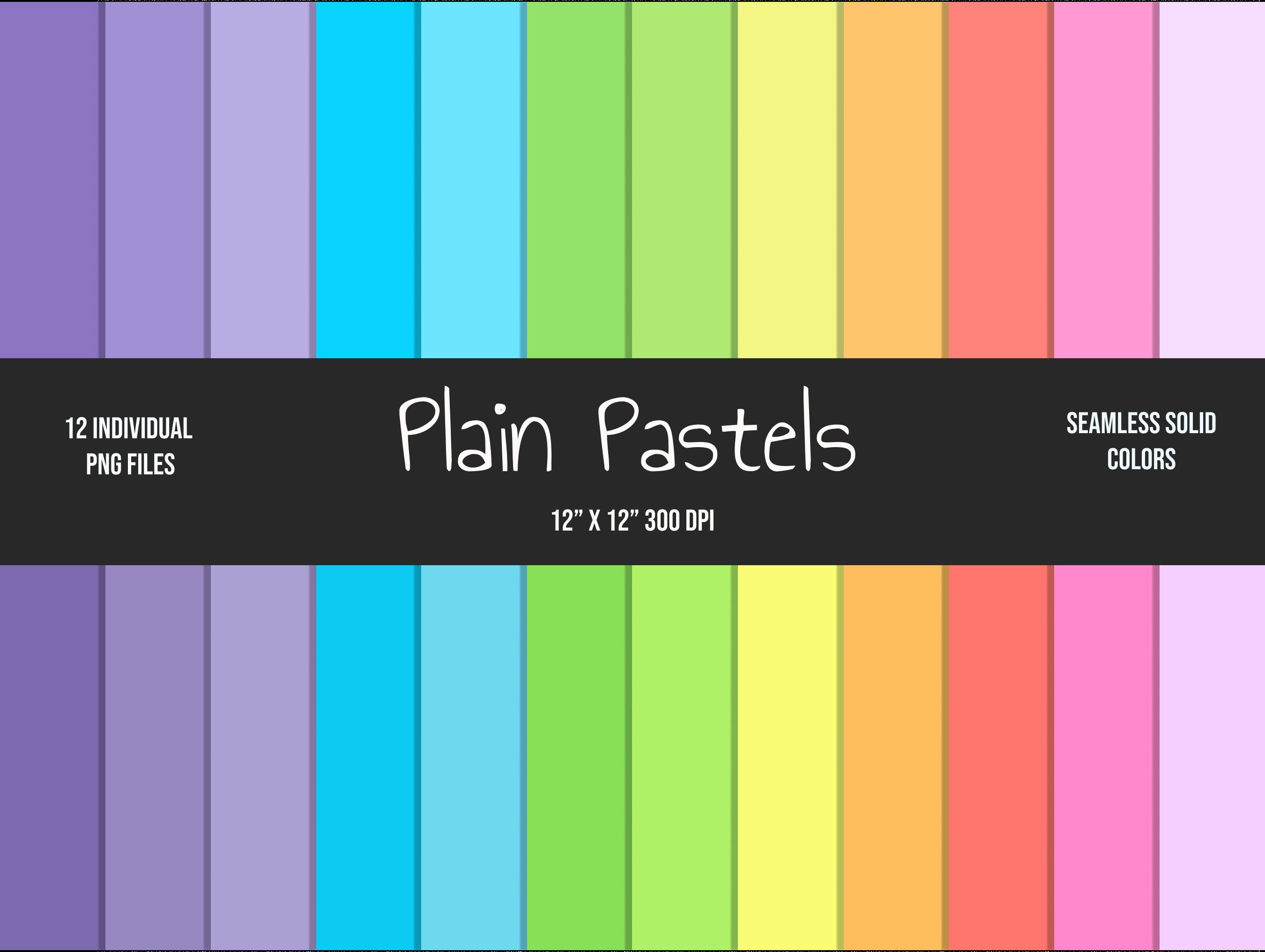 Plain Pastel Solid Background Paper Pack, Instant Digital Download ...