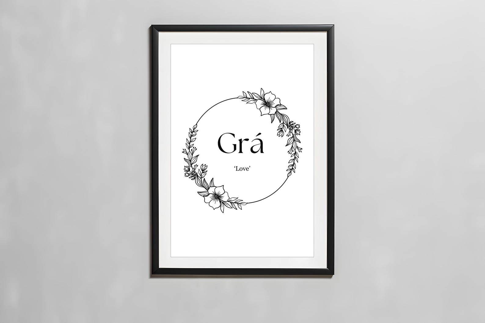 Grá Irish Prints, 3 Designs Included, Love Poster, Irish Wall Decor ...