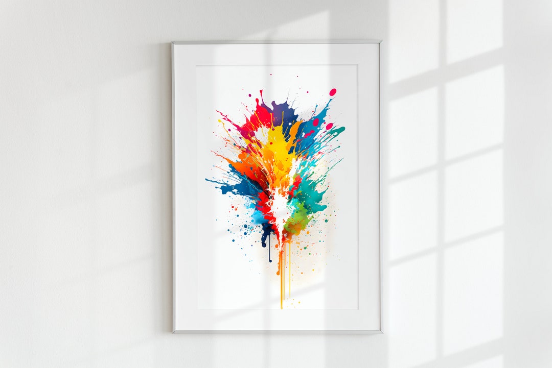 Watercolor Abstract Splash Print, Downloadable Digital Art Print ...