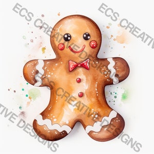 Christmas Cookie Watercolor Clipart Bundle, Instant Digital Download ...
