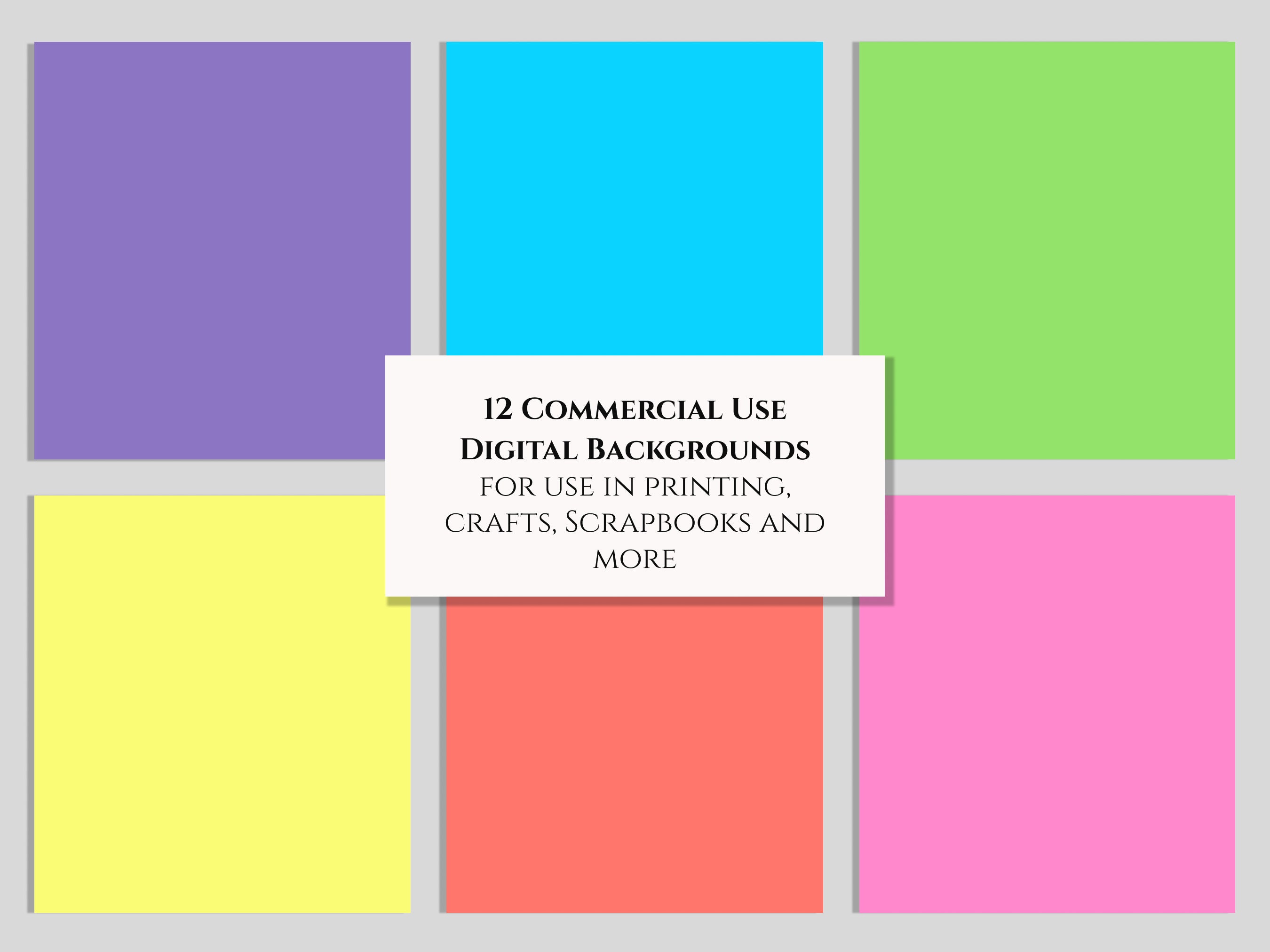 Plain Pastel Solid Background Paper Pack, Instant Digital Download ...