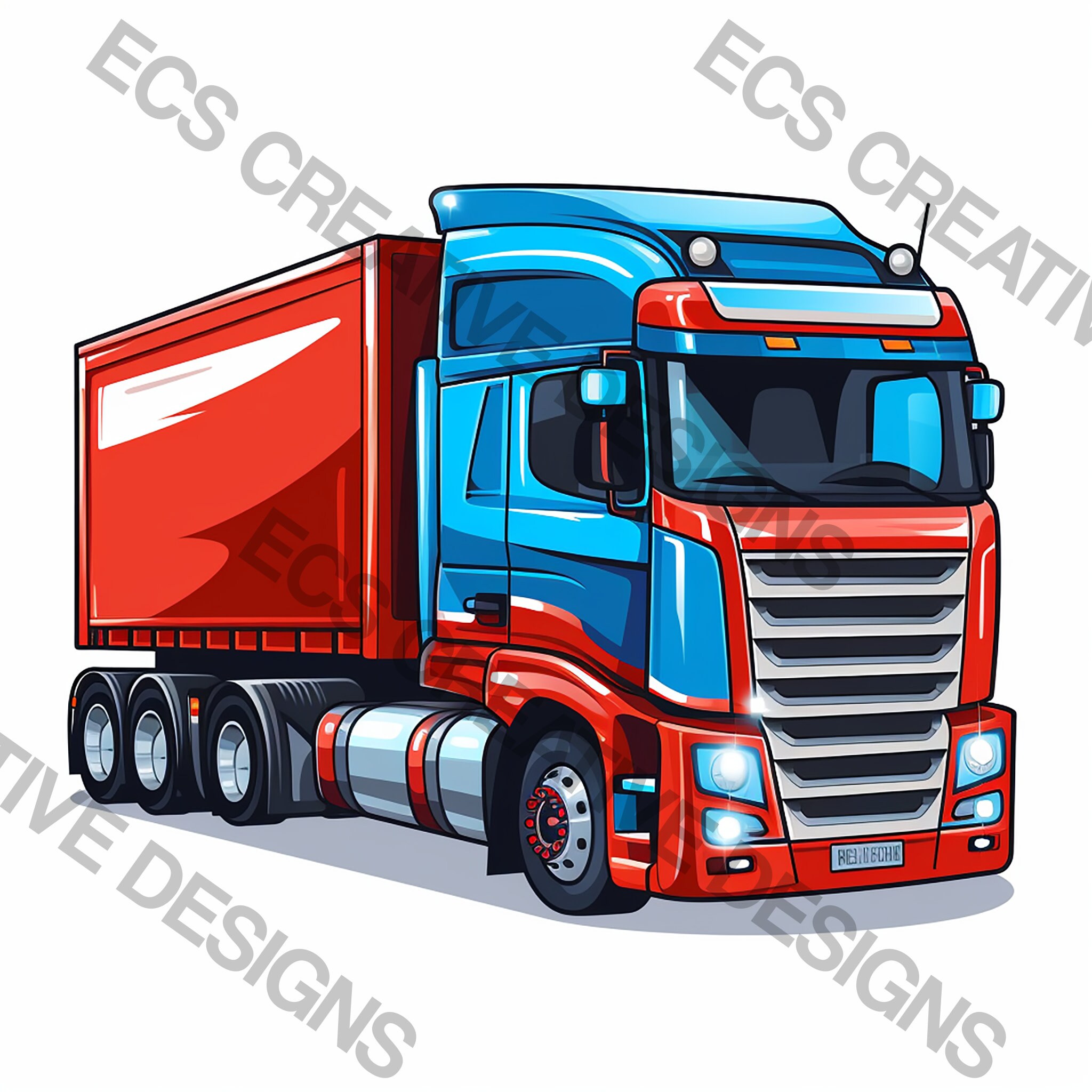 Semi Truck 50 PNG Clipart Bundle, Instant Digital Download, High ...