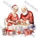 Santa & Mrs Claus Clipart Bundle, Digital Download for Commercial Use ...