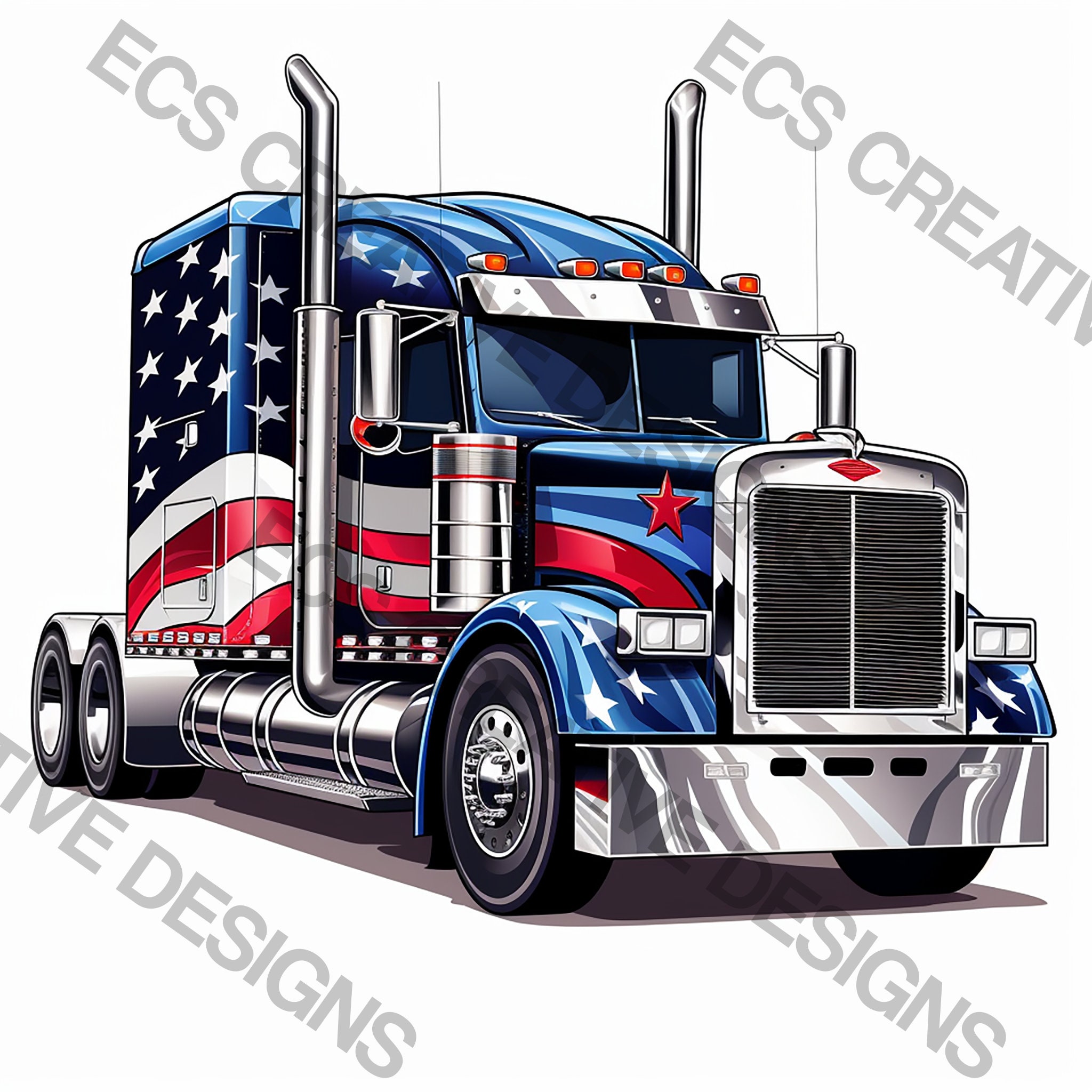 Semi Truck 50 PNG Clipart Bundle, Instant Digital Download, High ...