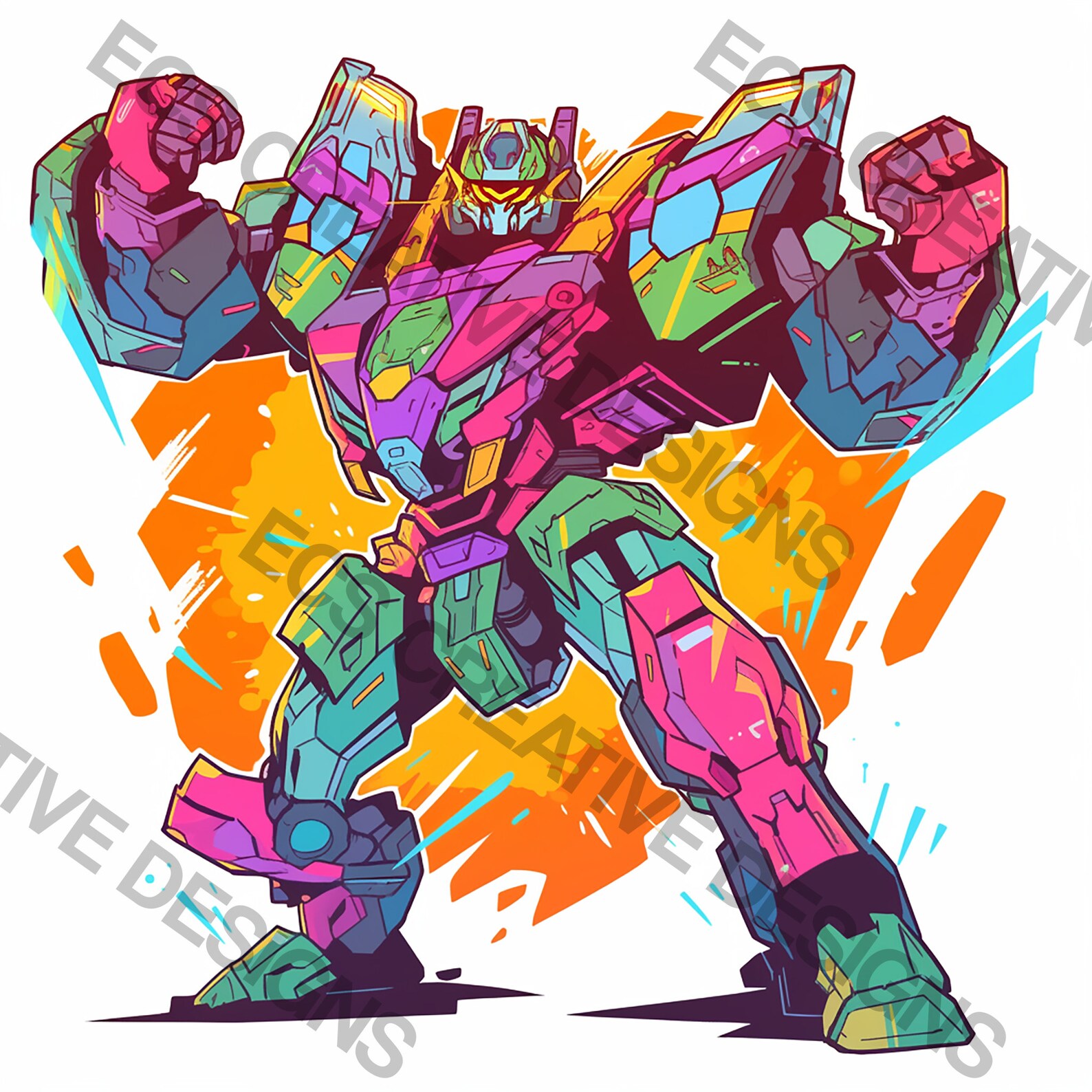 Anime Mecha Robot 35 SVG & PNG Clipart Bundle, Instant Digital Download ...