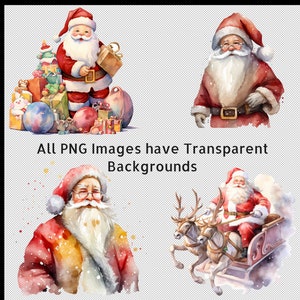 Santa Claus Clipart Bundle, Digital Download for Commercial Use ...