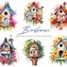 Watercolor Birdhouse Clipart Bundle Instant Digital Download - Etsy
