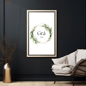 Grá Irish Prints, 3 Designs Included, Love Poster, Irish Wall Decor ...