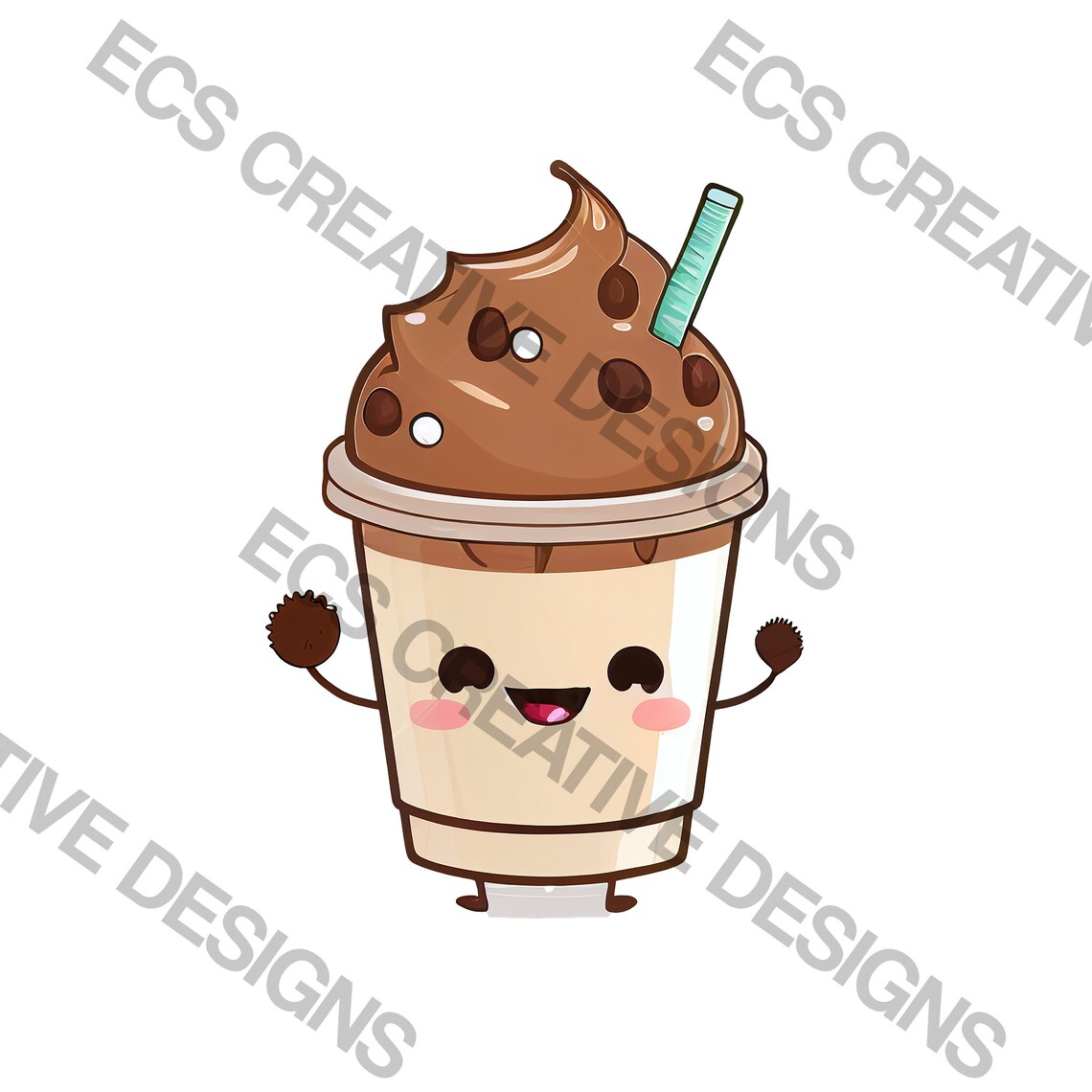 Cute Kawaii Drinks Clipart Set, Digital Download, Printable SVG & PNG ...