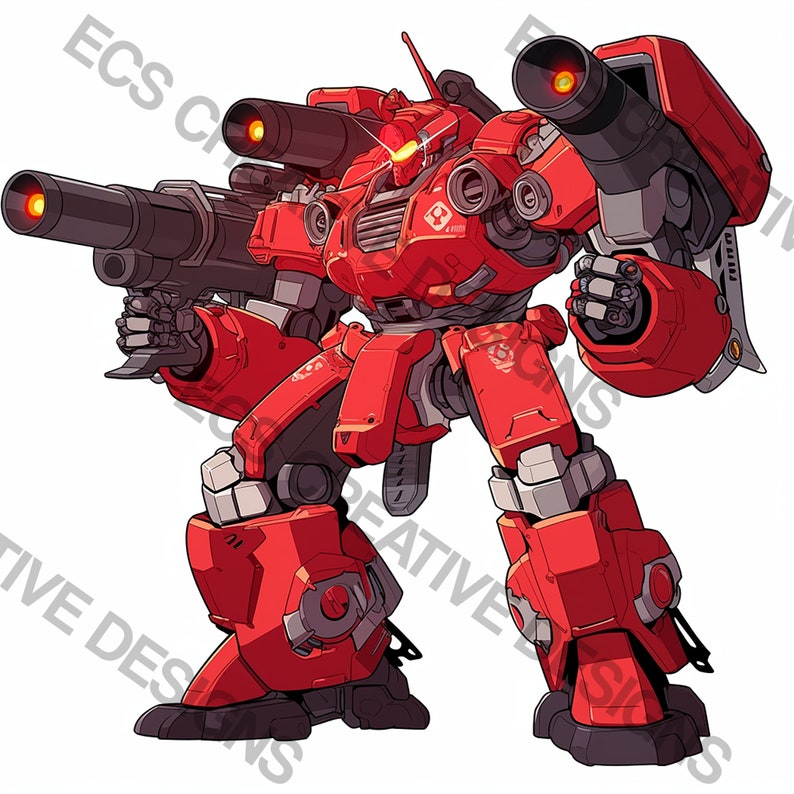 Anime Mecha Robot 35 SVG & PNG Clipart Bundle, Instant Digital Download ...