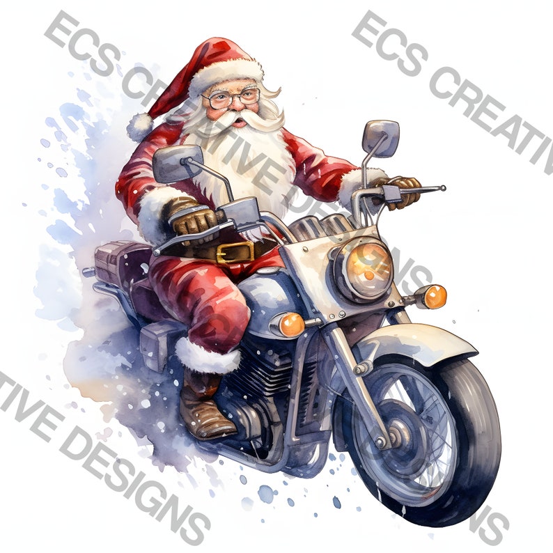 Santa Claus Vacation Clipart PNG Bundle, Digital Download for ...