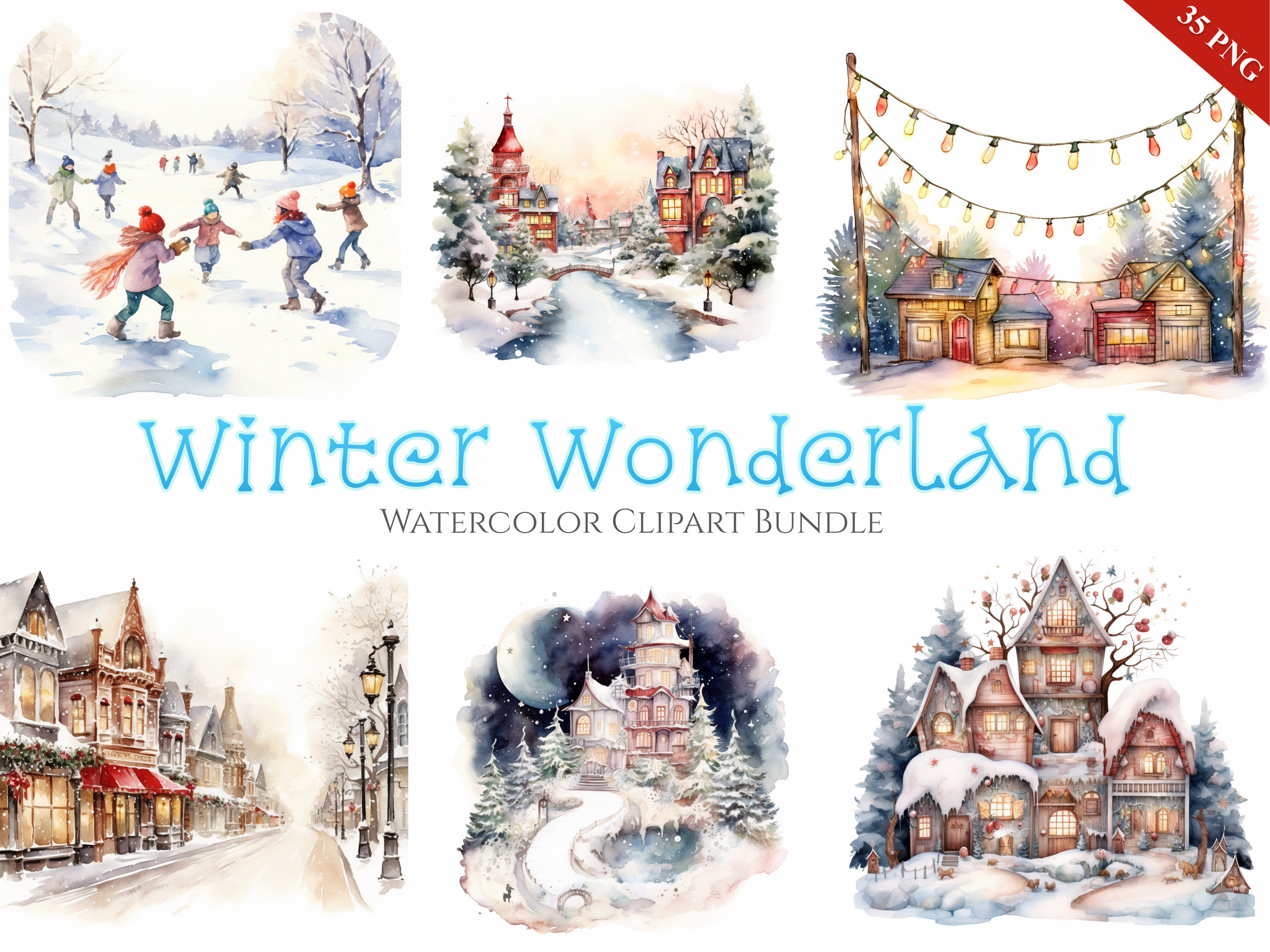 Winter Wonderland Clip Art Borders