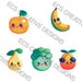Cute Kawaii Fruit and Vegtable Clipart Set, Digital Download, Printable ...
