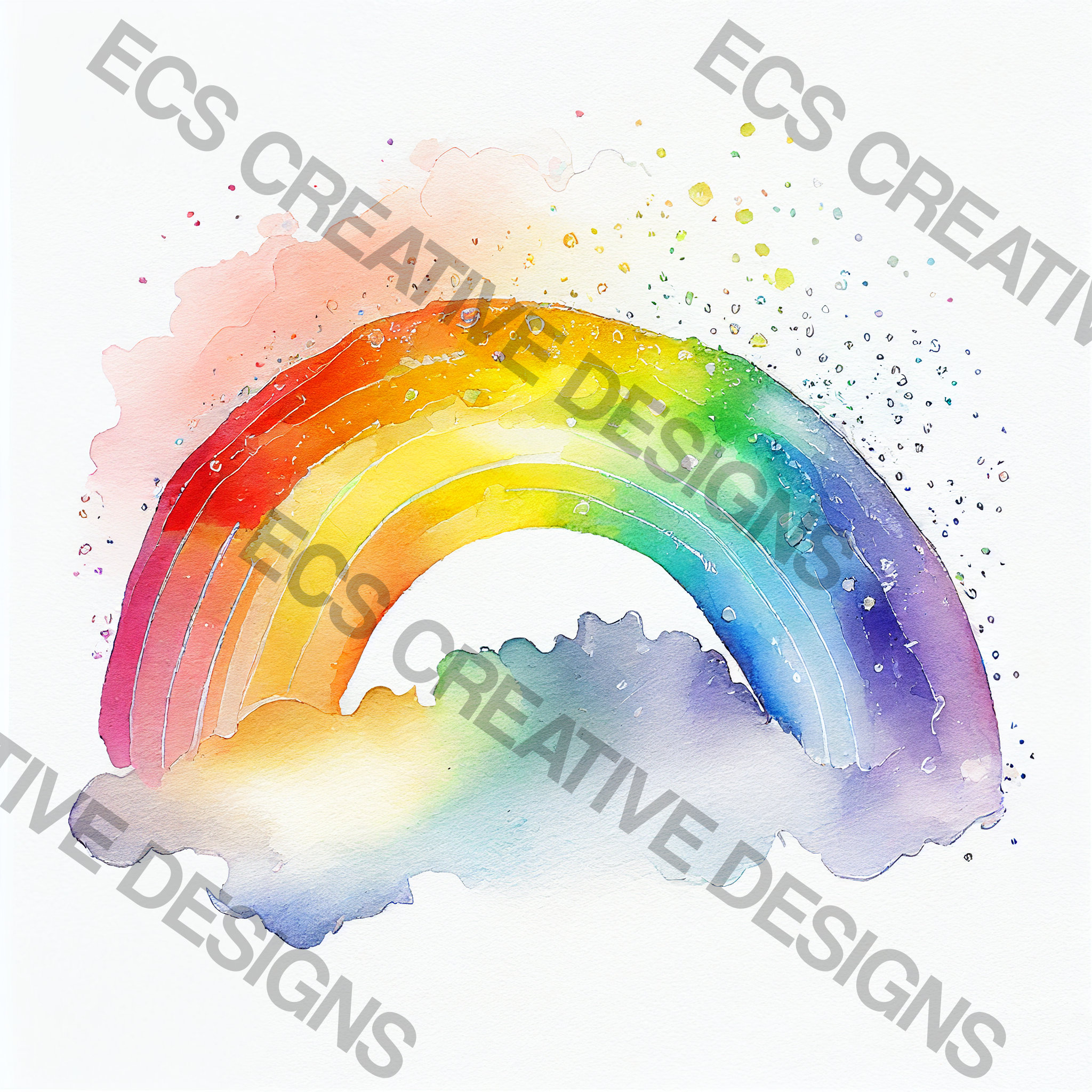 Watercolor Rainbow Clipart Bundle High Quality 300 DPI PNG - Etsy