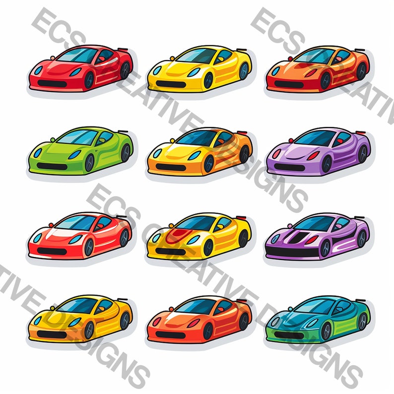 Race Car 51 PNG Clipart Bundle, Instant Digital Download, High Quality ...