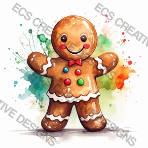 Christmas Cookie Watercolor Clipart Bundle, Instant Digital Download ...