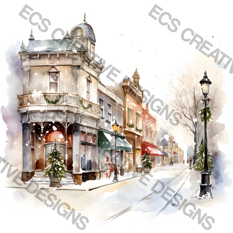 35 Watercolor Winter Wonderland Clipart Bundle, PNG Files for Digital ...