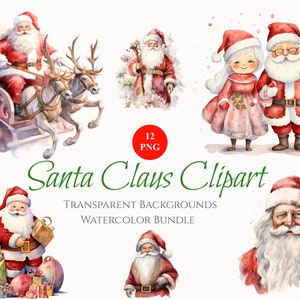 Santa Claus Clipart Bundle, Digital Download for Commercial Use ...