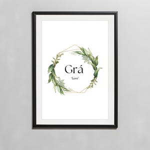 Grá Irish Prints, 3 Designs Included, Love Poster, Irish Wall Decor ...