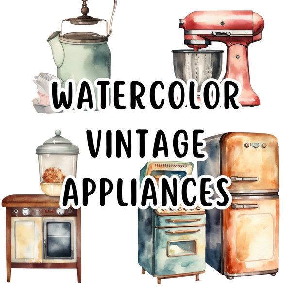 Retro Kitchen Clip Art - Etsy