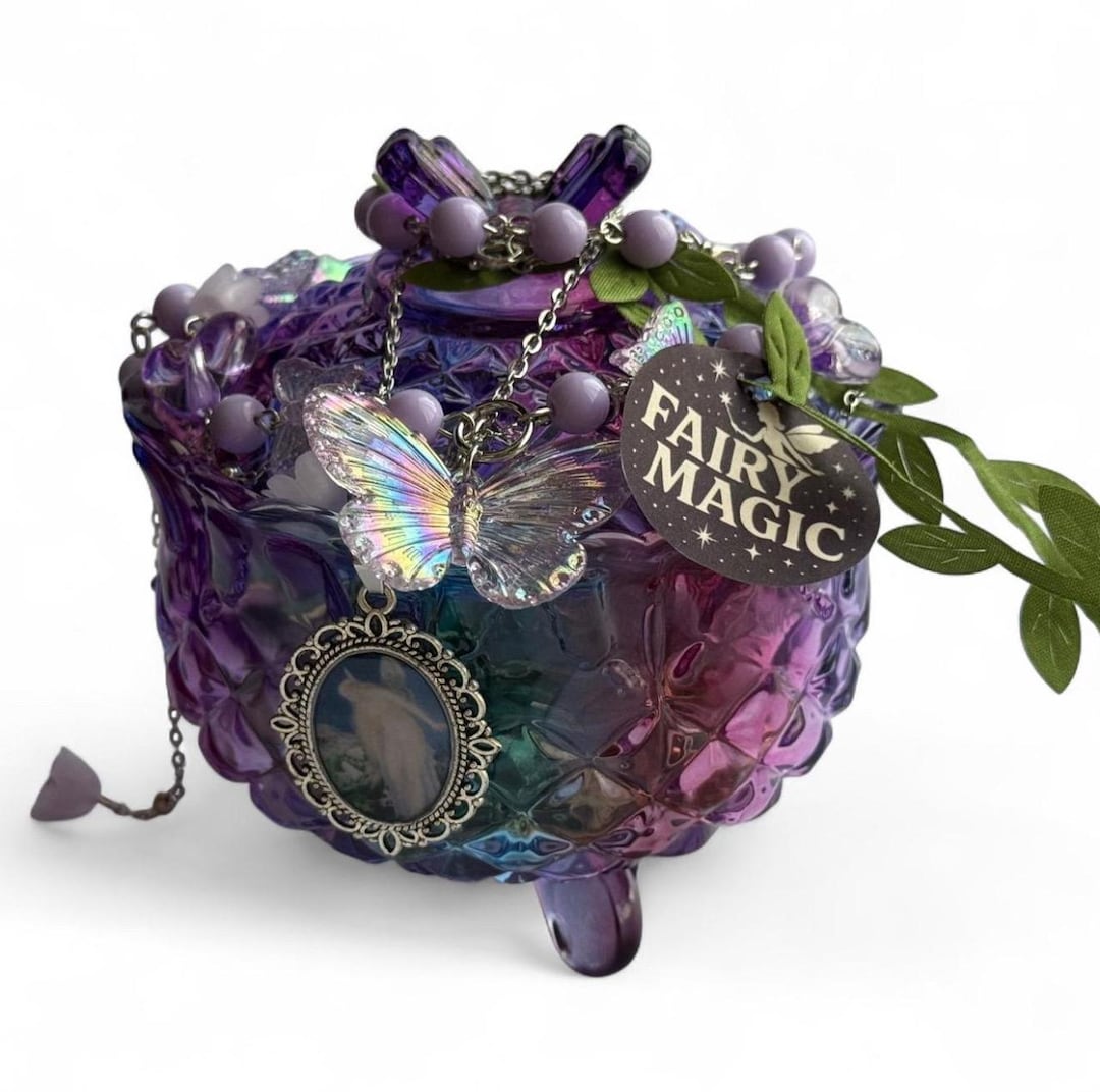Fairy Magic Jewelry Jar With Butterfly Necklace & Fairy Jewelry ...