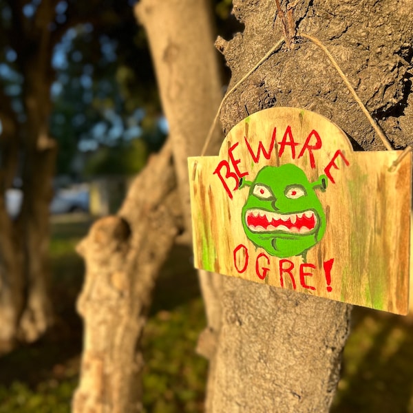 Beware Ogre Shrek Sign - Etsy