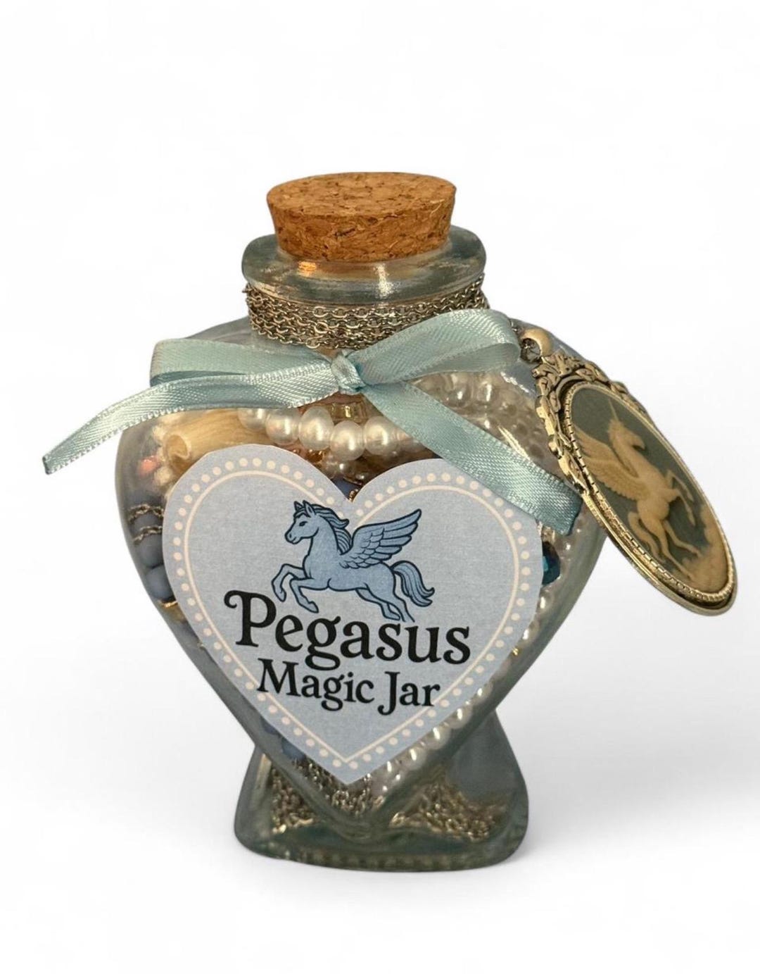 Pegasus Magic Jewelry Jar – Fantasy Glass Jar With Cameo Handmade ...