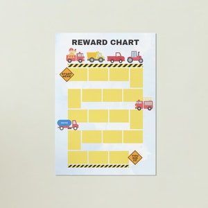 Truck Reward Chart | Kids Behavior Chart | Printable Sticker Chart ...