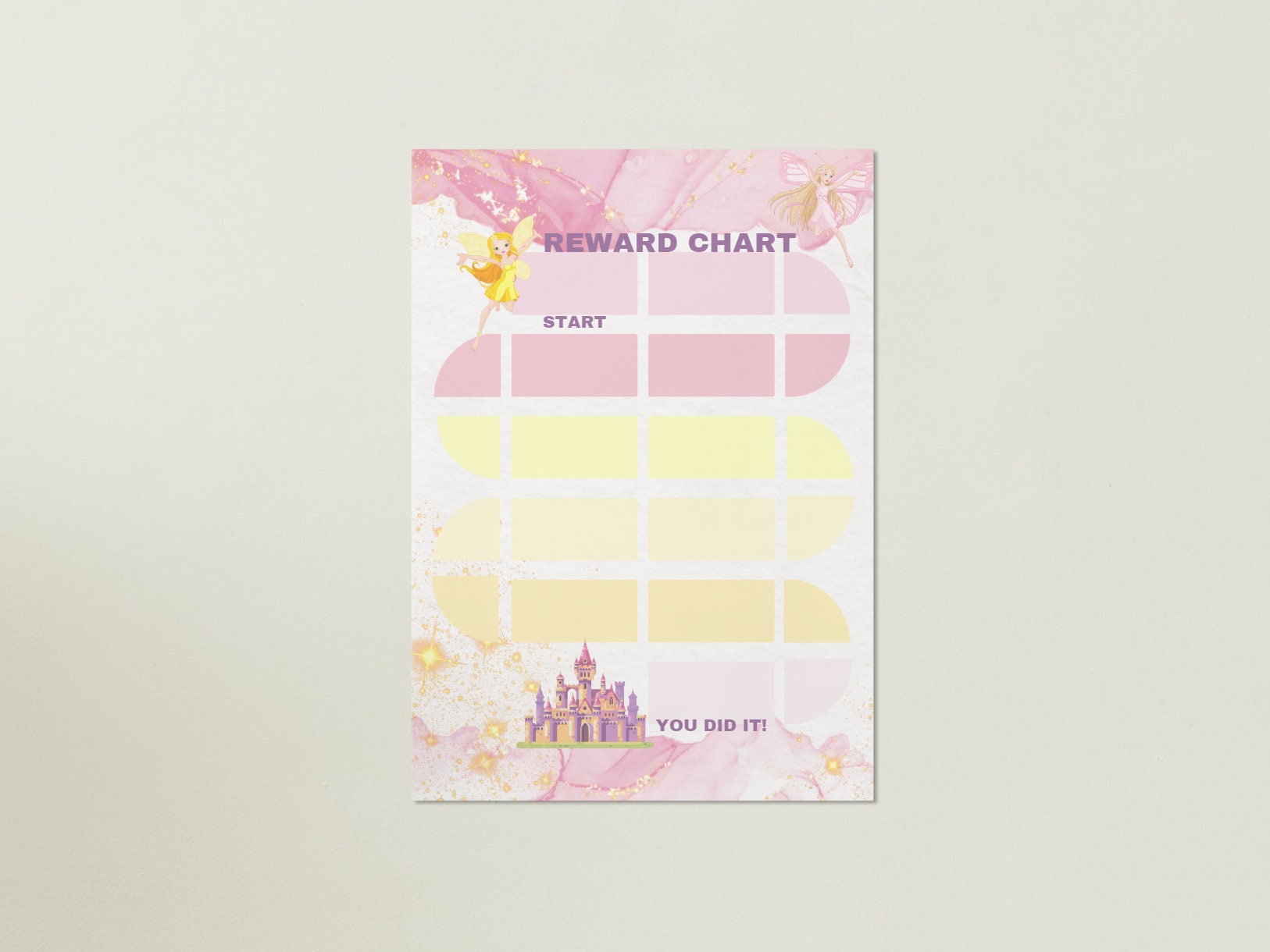 Fairy Reward Chart | Kids Behavior Chart | Printable Sticker Chart ...