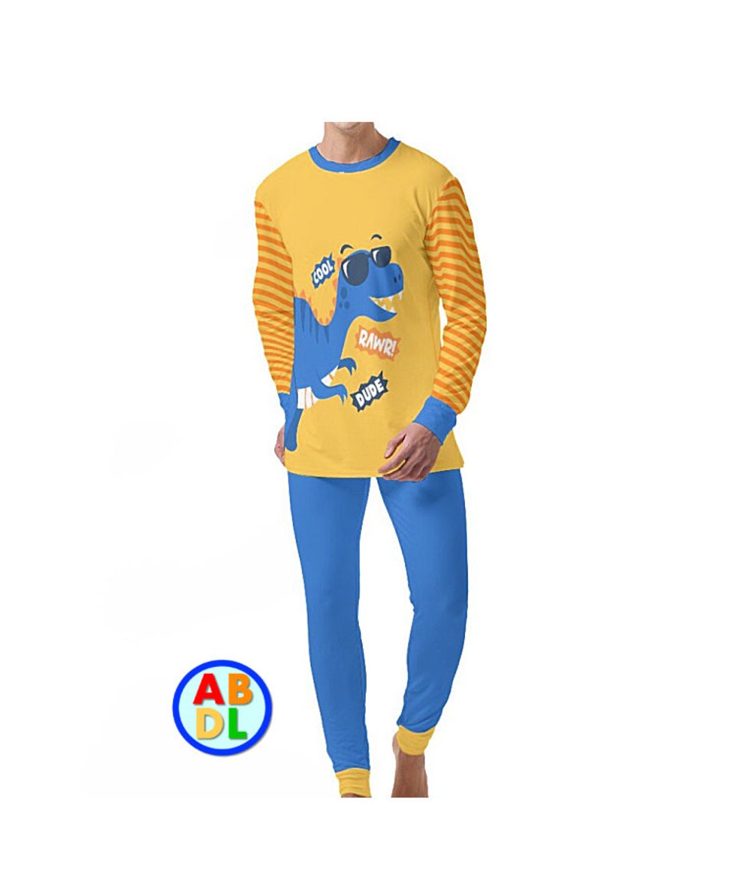 ABDL Cool Dino Dude Pj's Adult Baby - Etsy