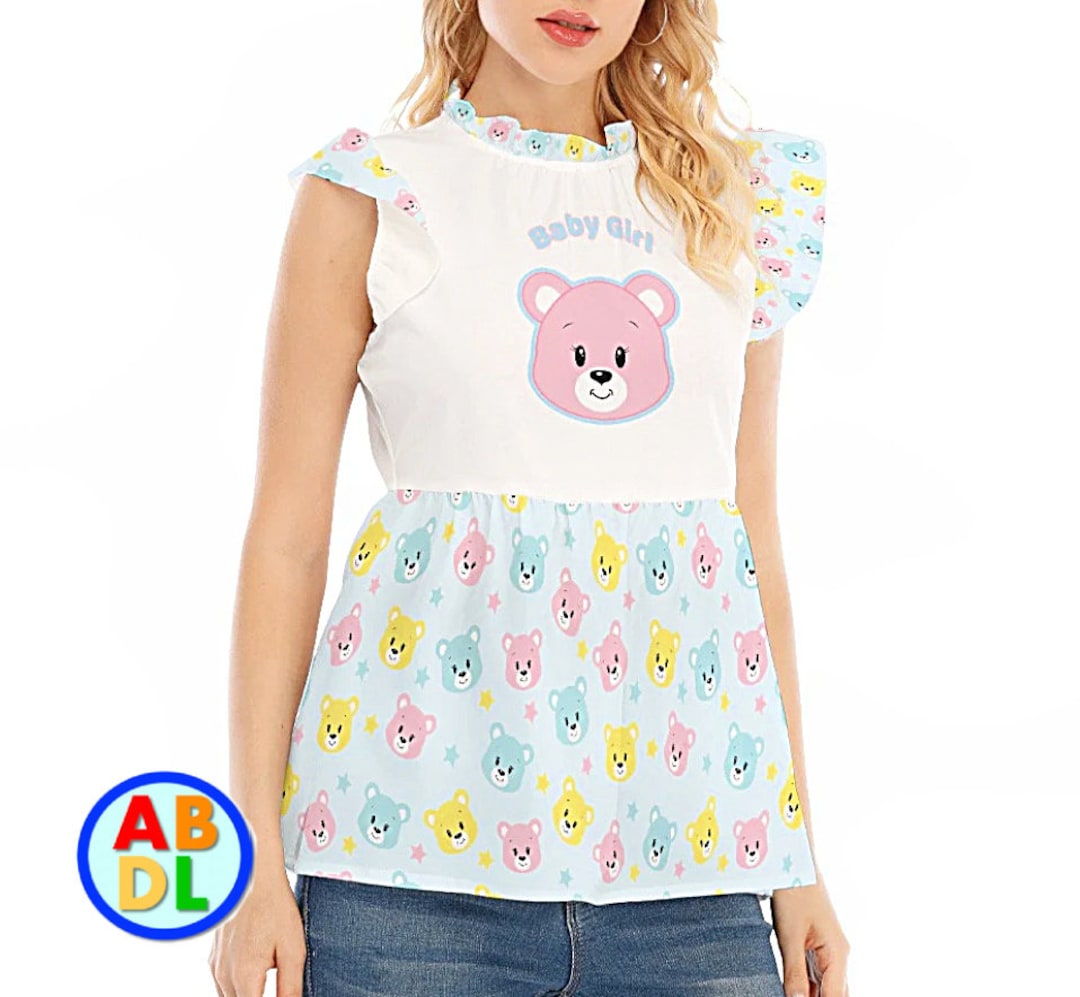 ABDL Baby Girl Teddies Ruffle Top Adult Baby - Etsy