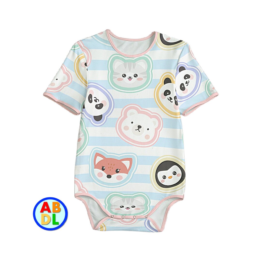 ABDL Animals and Stripes Bodysuit Adult Baby - Etsy