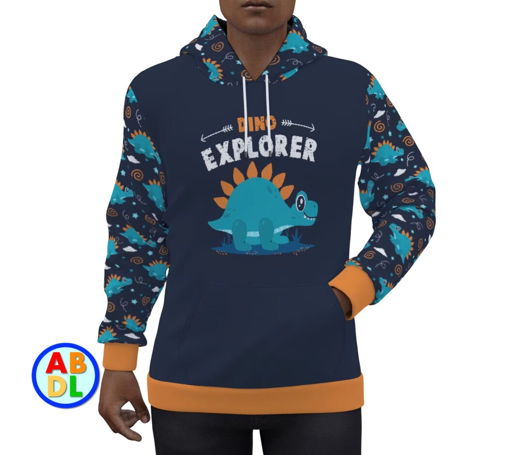 ABDL Dino Explorer Hoodie Adult Baby - Etsy