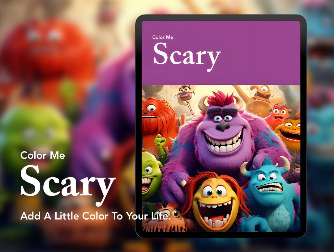 Color Me Scary, Coloring Book, Coloring Page, Printable Coloring ...