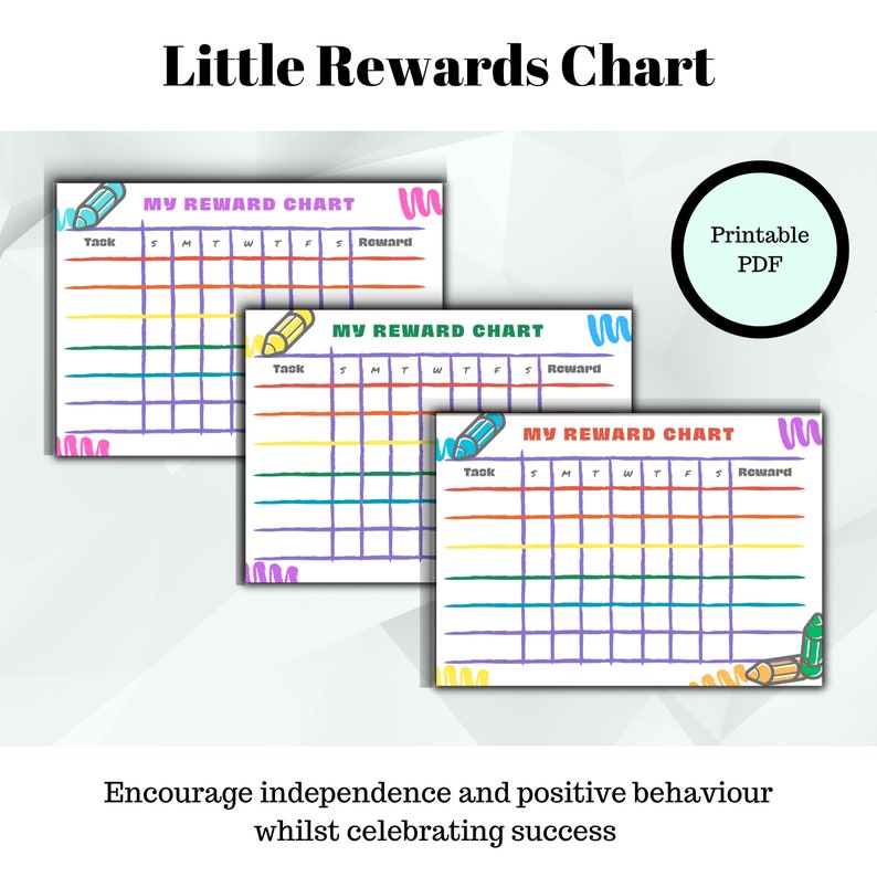 Reward Chart for Kids Printable PDF Teacher Tools Learning Tool ...