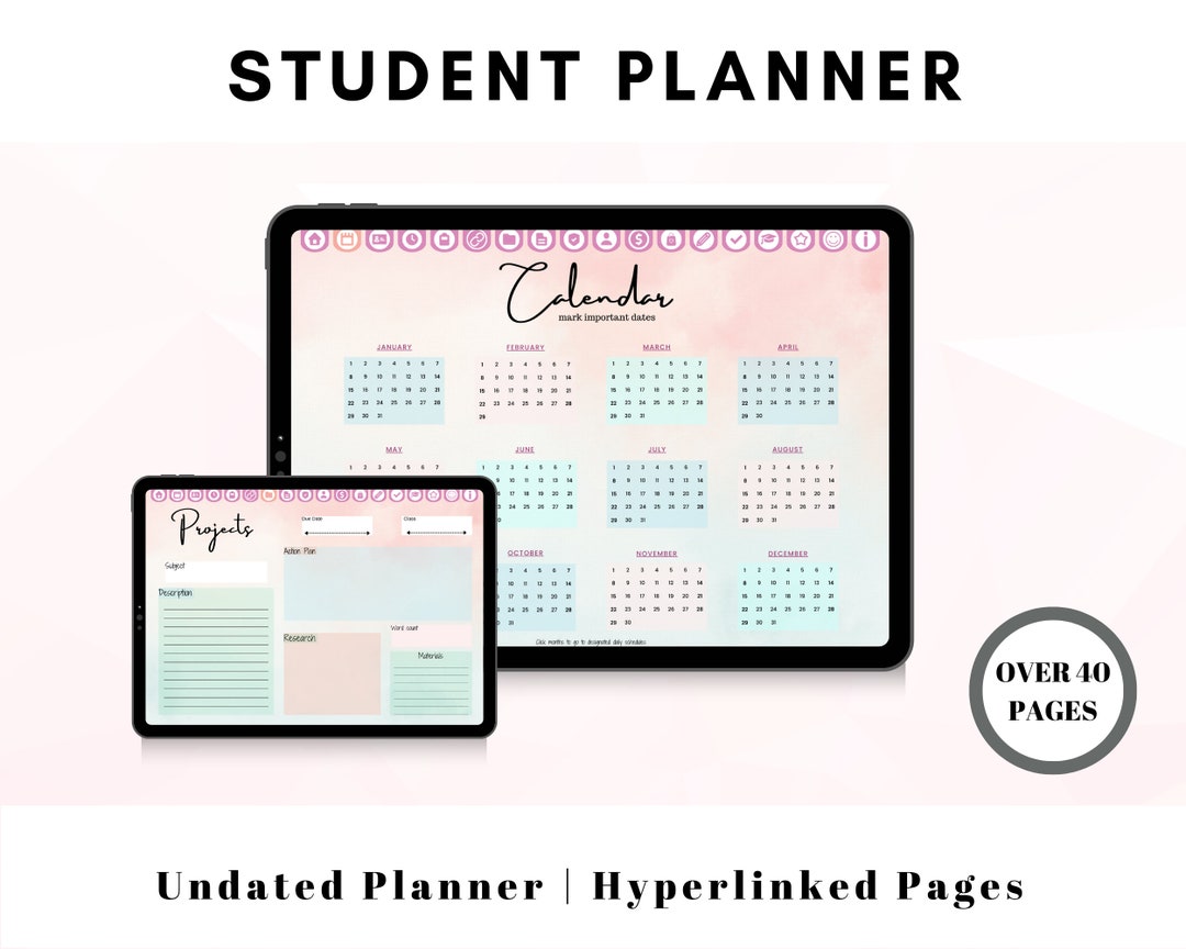 Digital Planner, Student Planner Goodnotes Planner, Notability ...