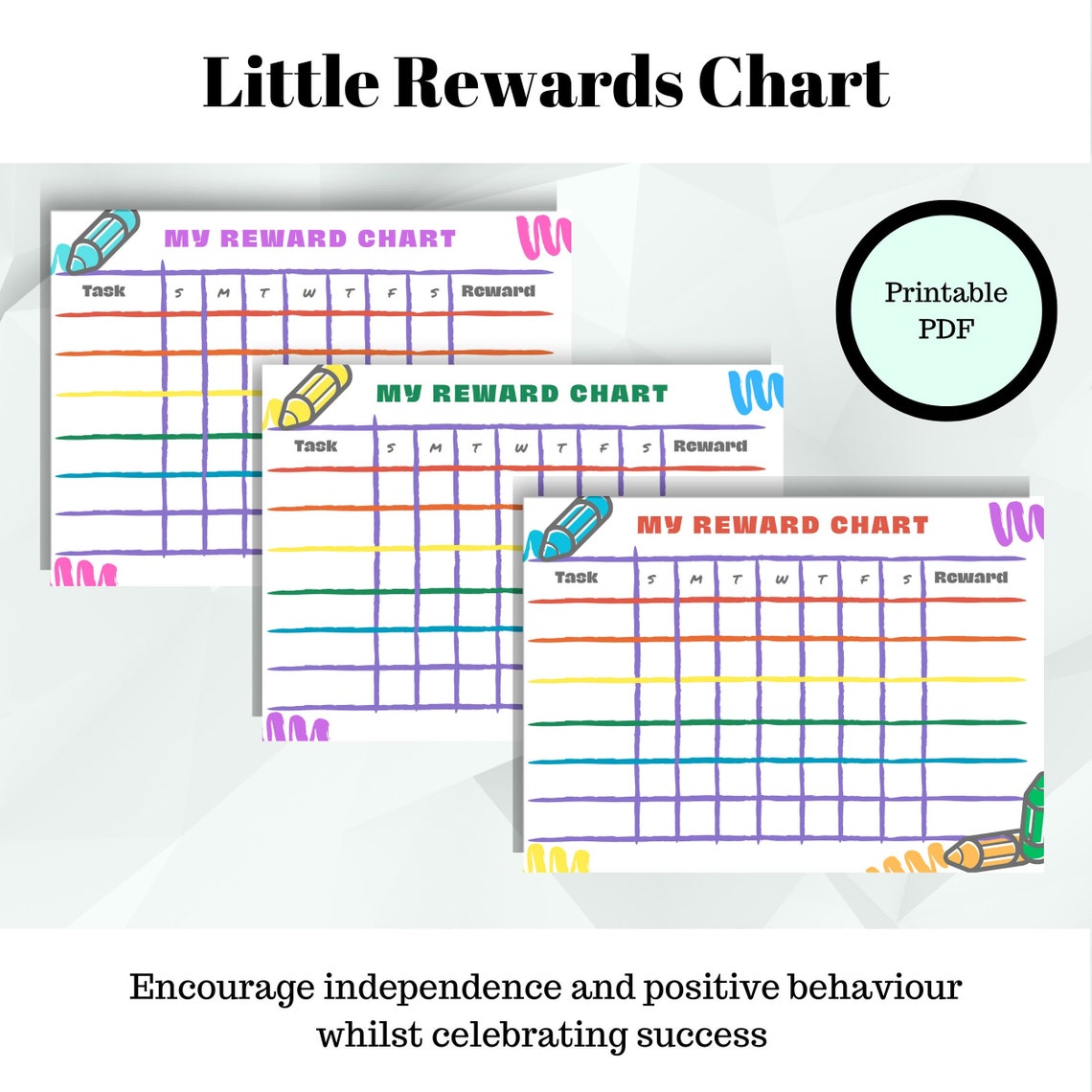 Reward Chart for Kids Printable PDF Teacher Tools Learning Tool ...