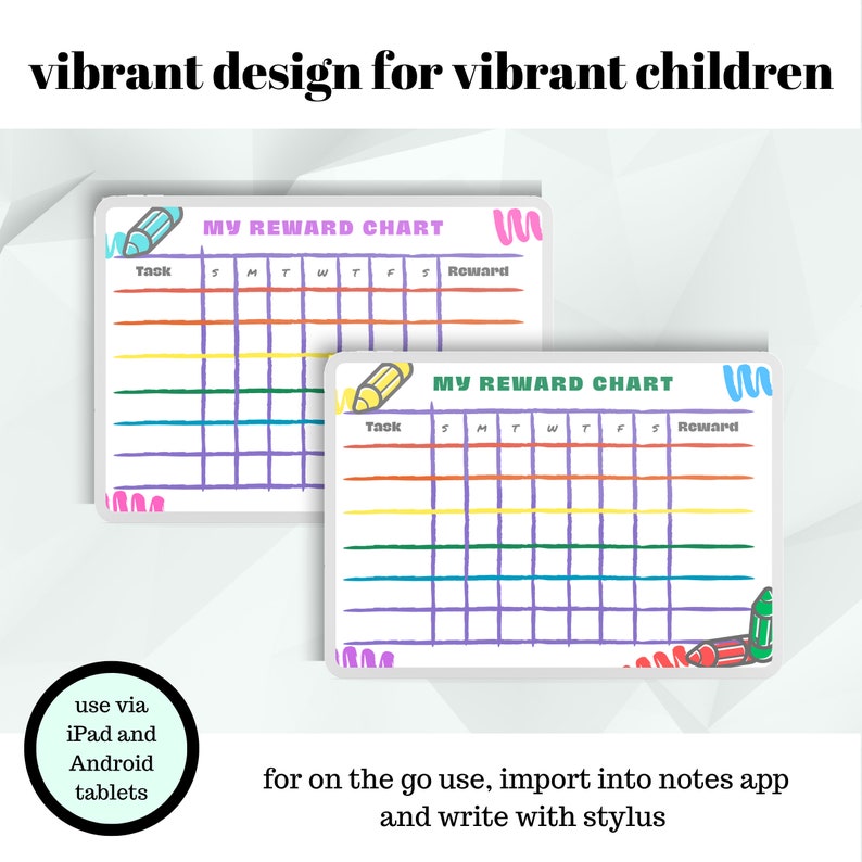 Reward Chart for Kids Printable PDF Teacher Parents - Etsy