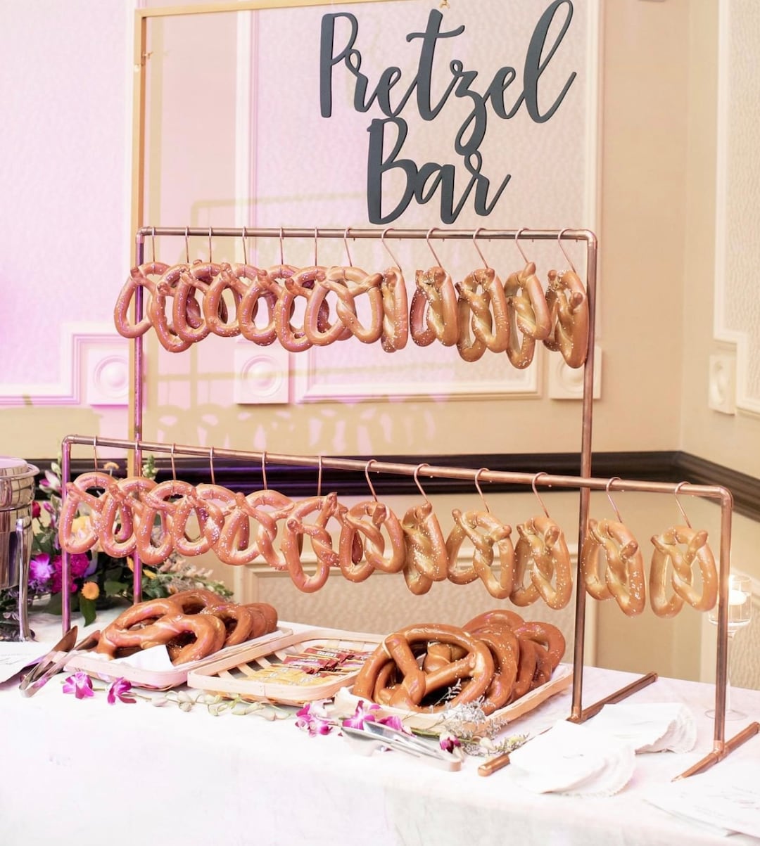 Copper Pretzel Bar Stand: Charcuterie or Pretzel Display for Parties - Etsy